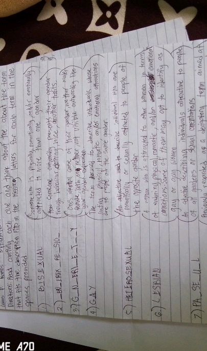 Directions: Read carefully each clue and | StudyX