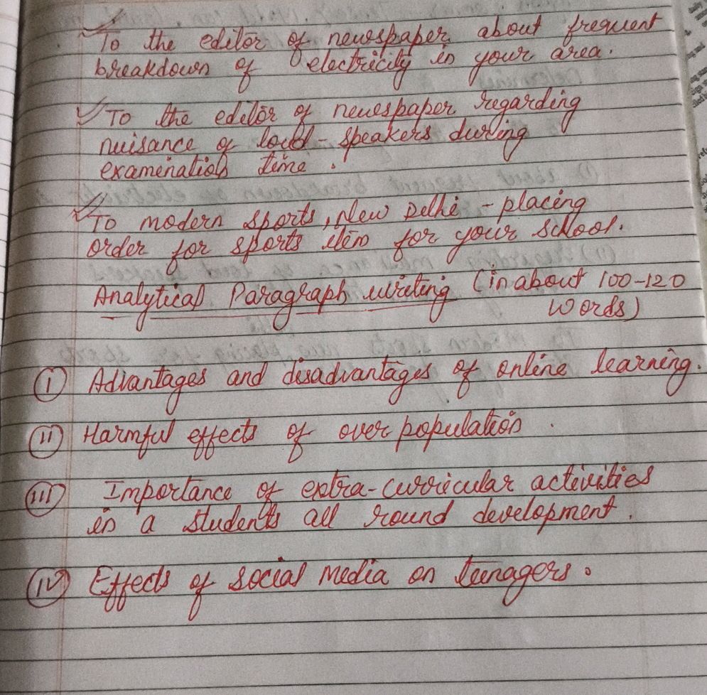 Analytical Paragraph writing (in about | StudyX