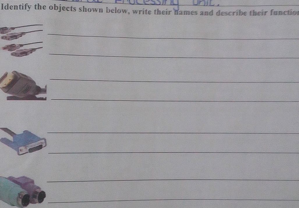 Identify the objects shown below, write | StudyX