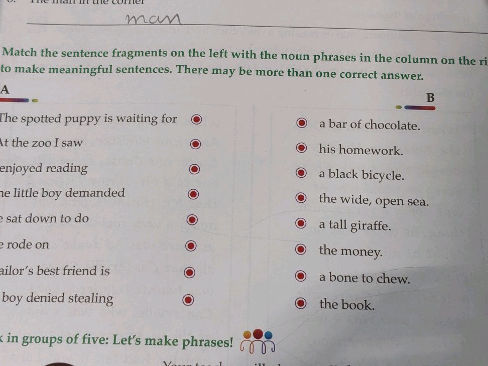 Match the sentence fragments on the left | StudyX
