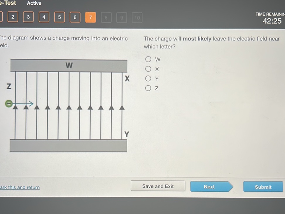 The diagram shows a charge moving into an | StudyX