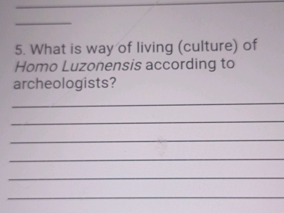 What is way of living (culture) of Homo