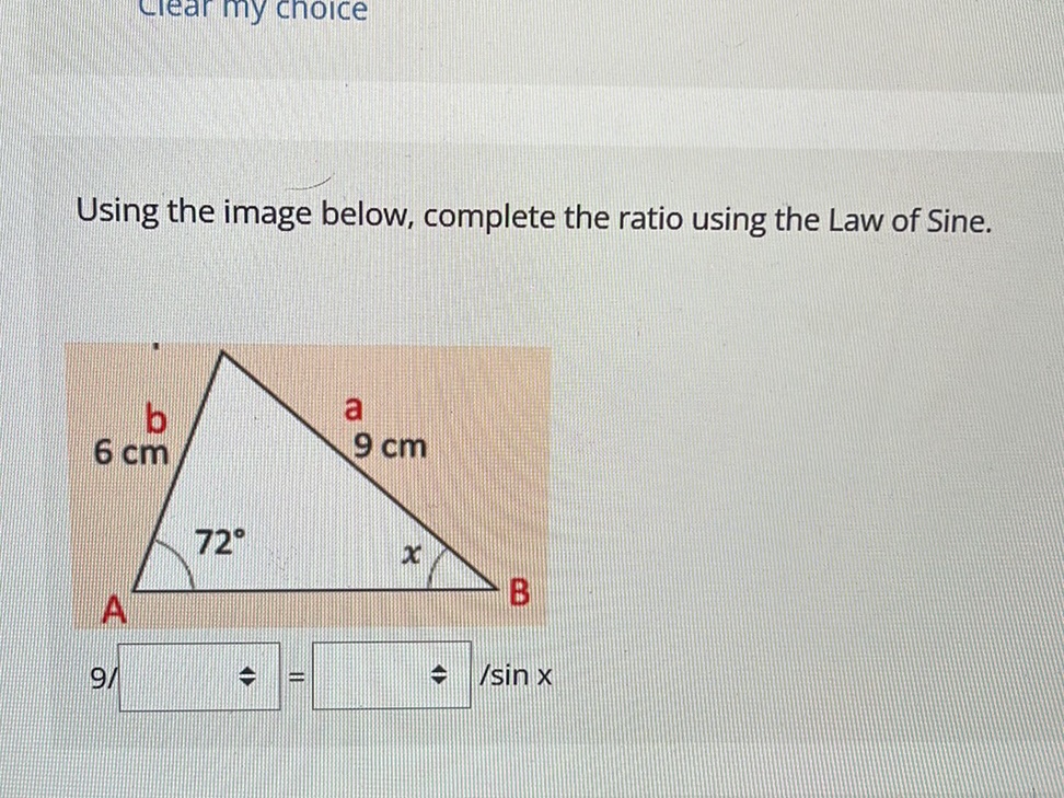 Using the image below, complete the ratio | StudyX