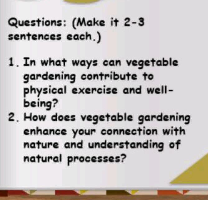 Questions: (Make it 2-3 sentences each.) 1. | StudyX