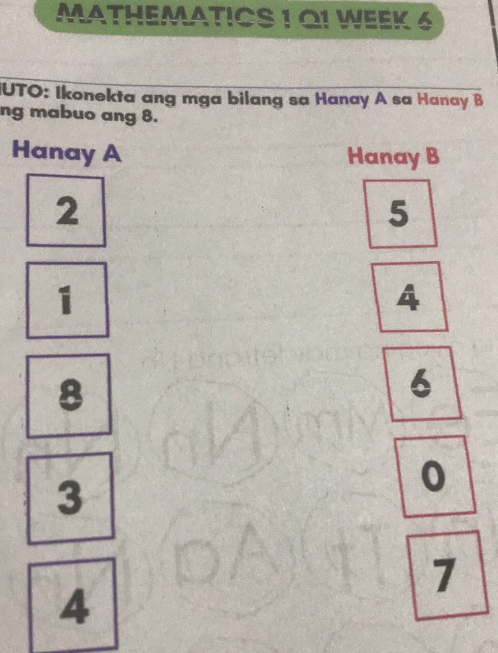 UTO: Ikonekta ang mga bilang sa Hanay A sa | StudyX