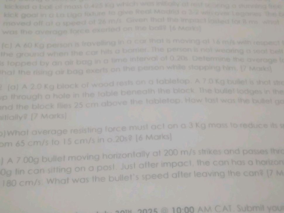 (c) A 60 Kg person is travelling in a car | StudyX