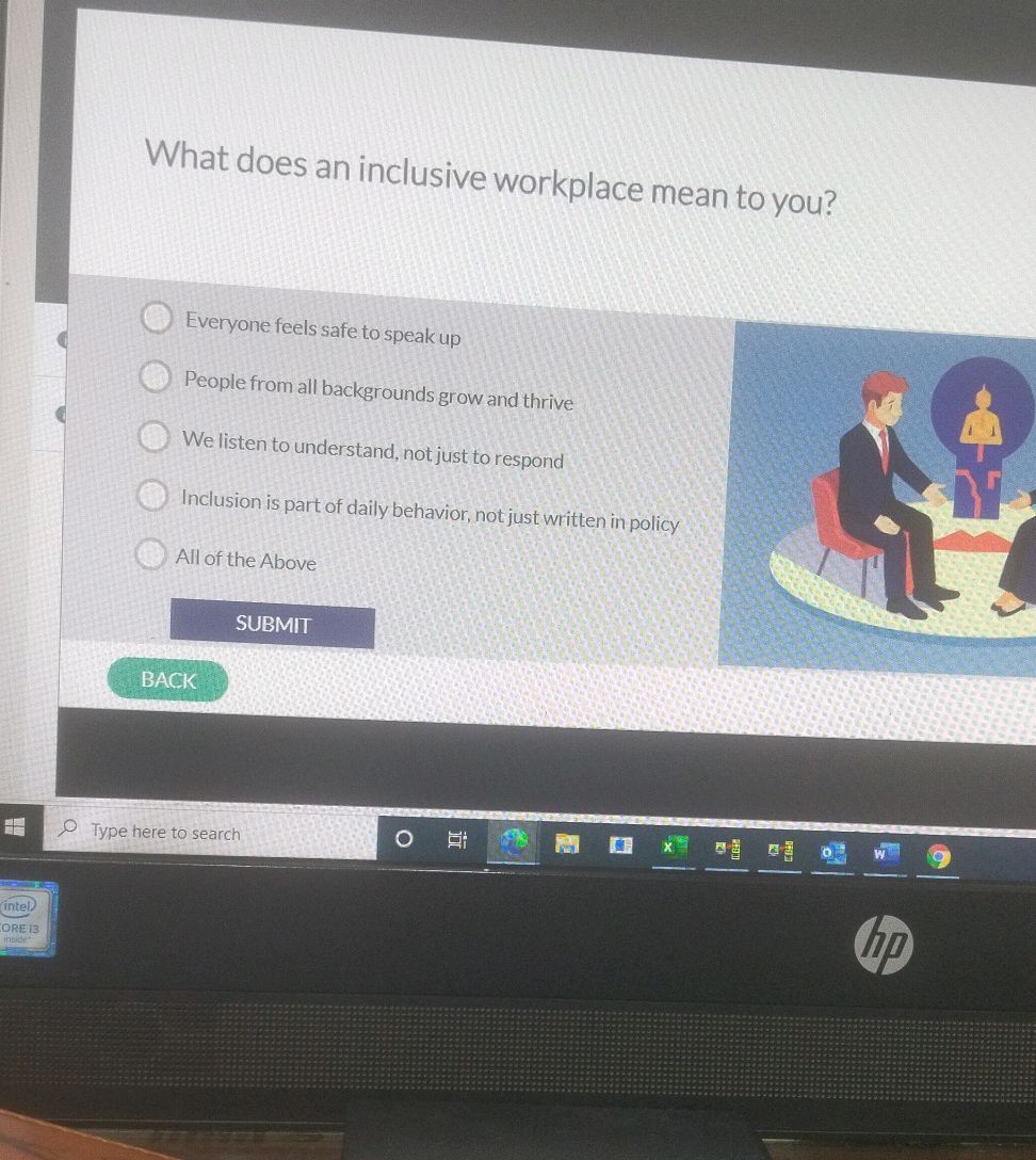 What does an inclusive workplace mean to | StudyX