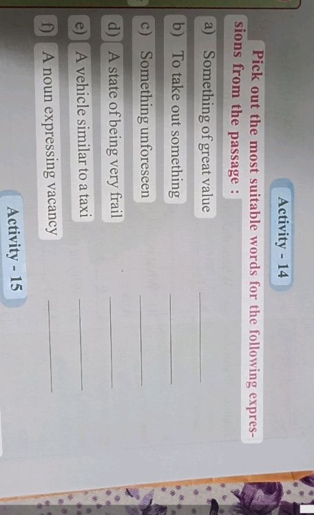 Pick out the most suitable words for the | StudyX