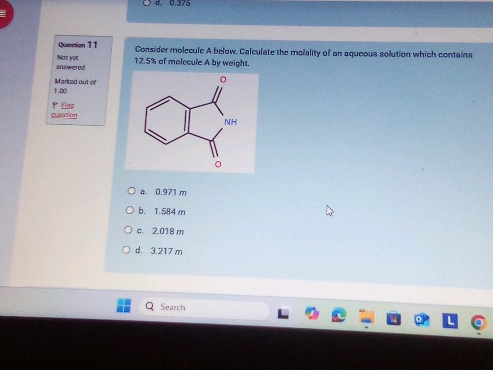 Consider molecule A below. Calculate the | StudyX