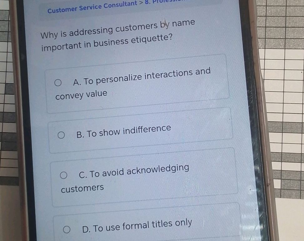 Why is addressing customers by name