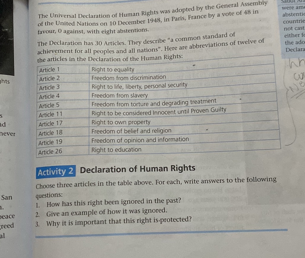 The Universal Declaration of Human Rights