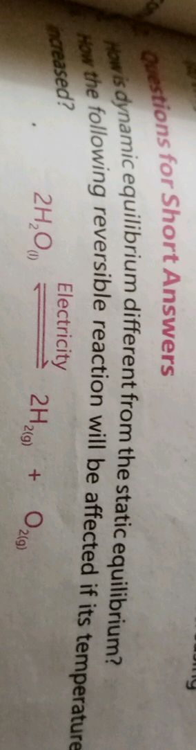 How is dynamic equilibrium different from | StudyX