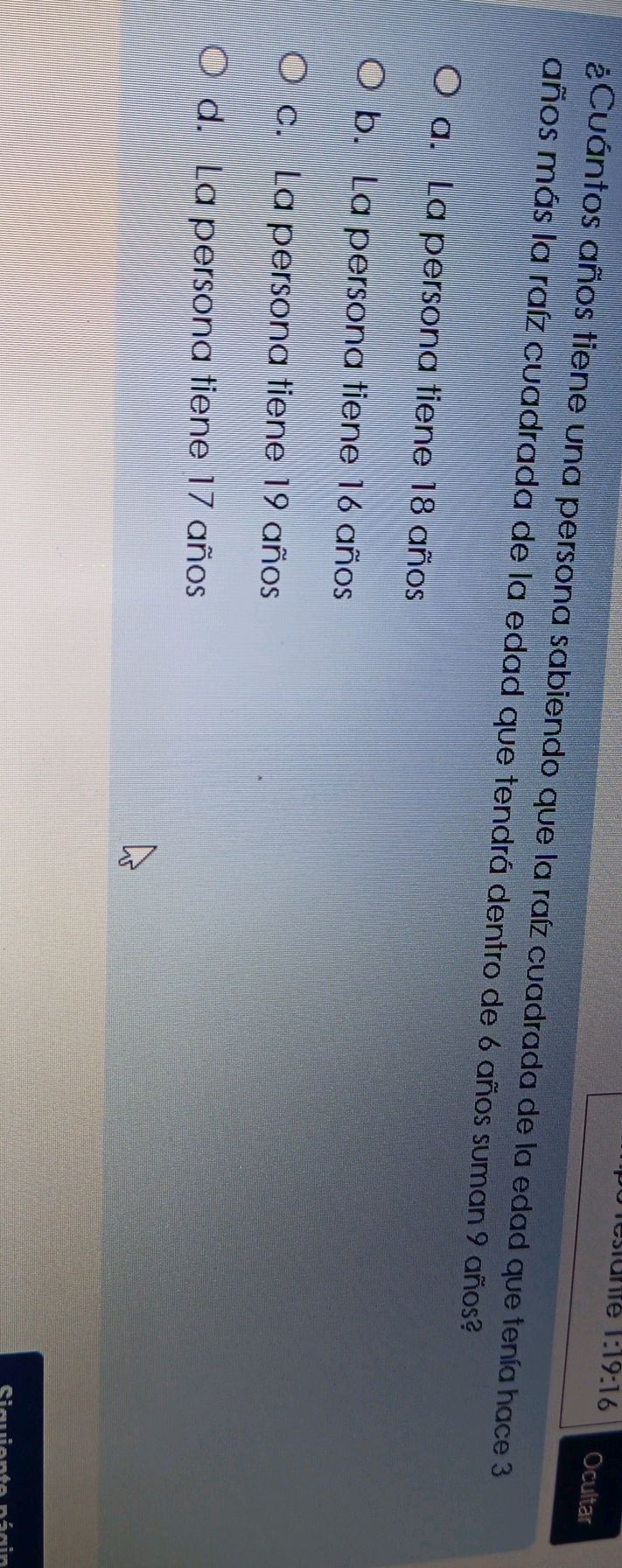 ¿Cuántos años tiene una persona sabiendo que