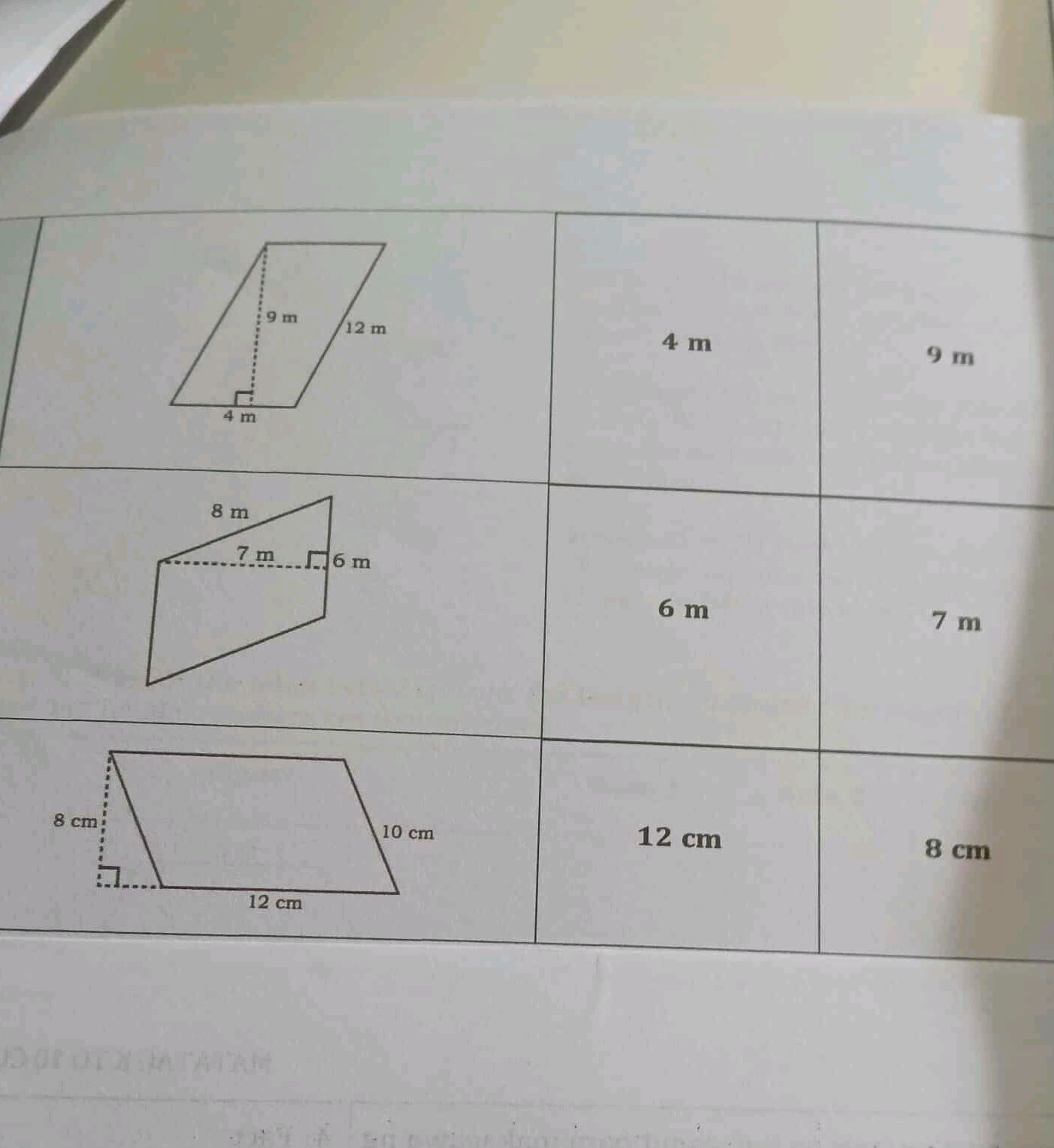 The image presents a table with diagrams of