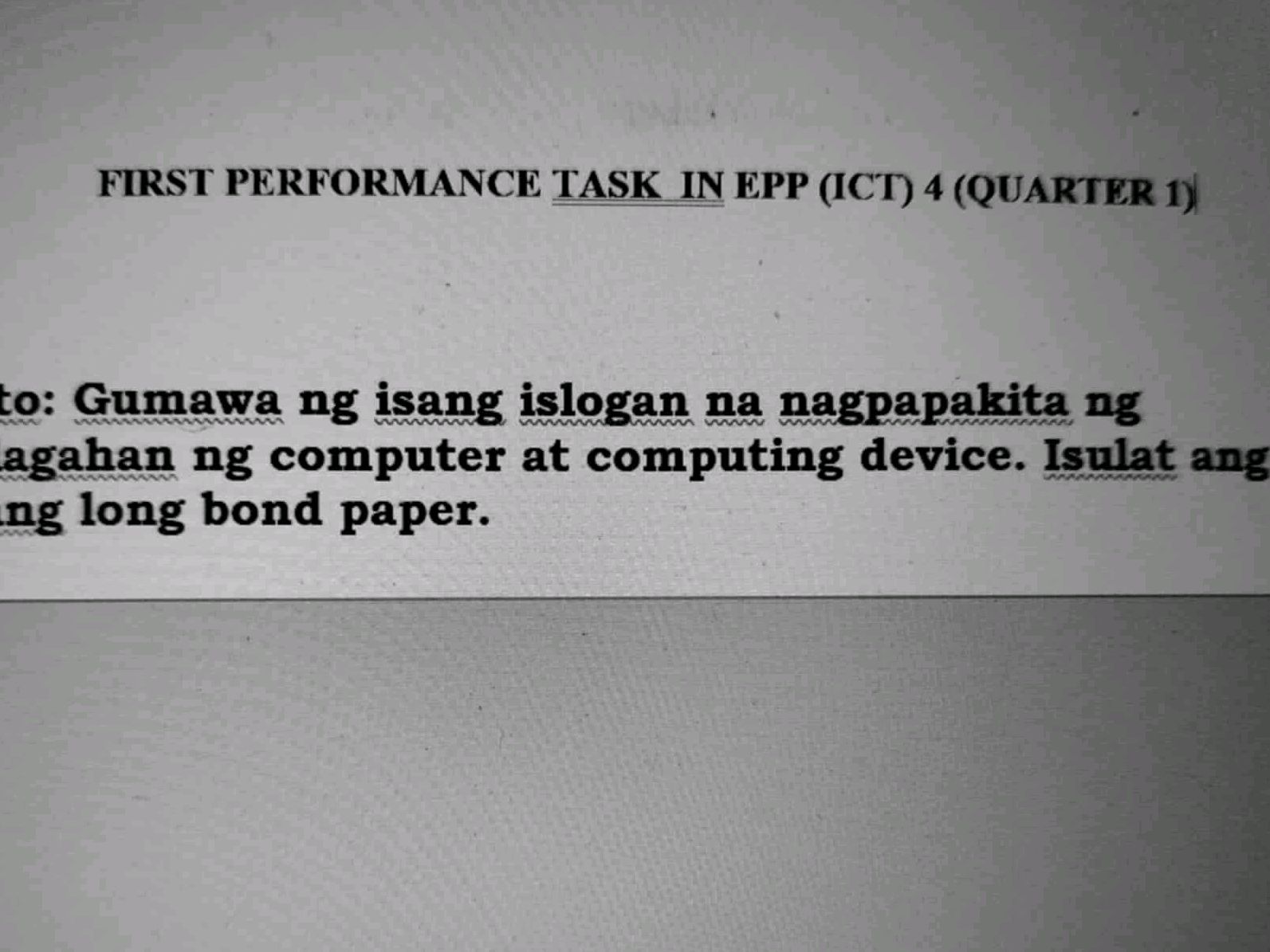 to: Gumawa ng isang islogan na nagpapakita | StudyX