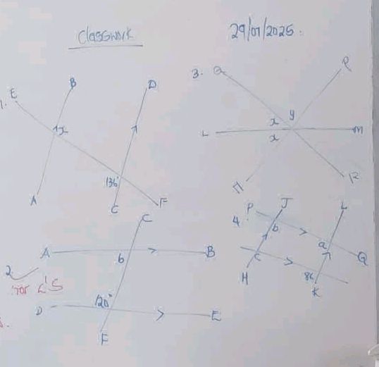 1. Diagram with angles and lines. 2. | StudyX