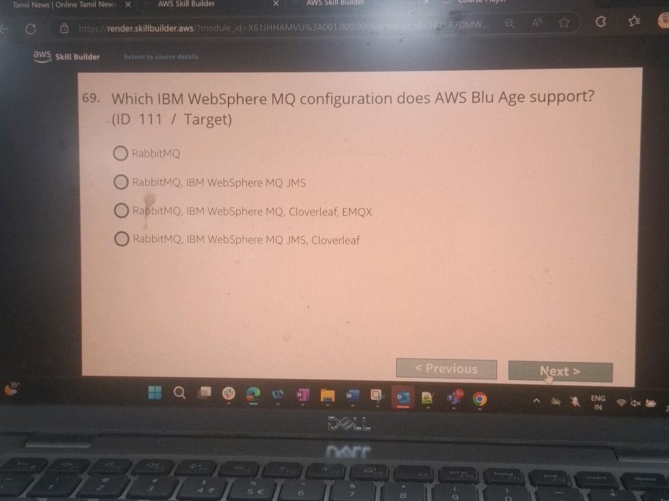 69. Which IBM WebSphere MQ configuration | StudyX