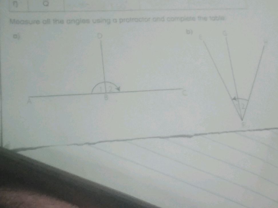 Measure all the angles using a protractor | StudyX