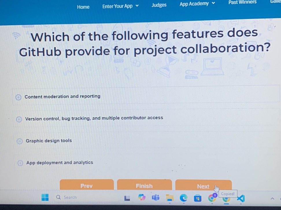Which of the following features does GitHub | StudyX