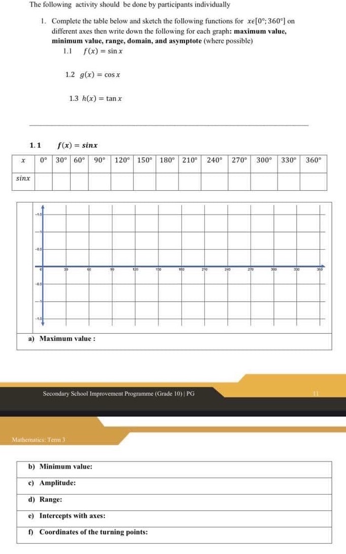 1. Complete the table below and sketch the | StudyX