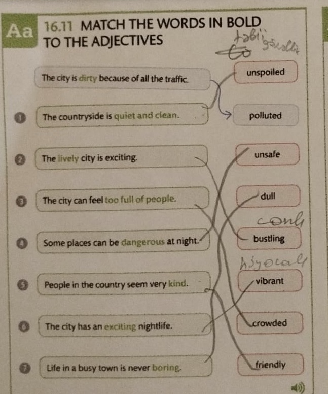 Match the words in bold to the adjectives. | StudyX
