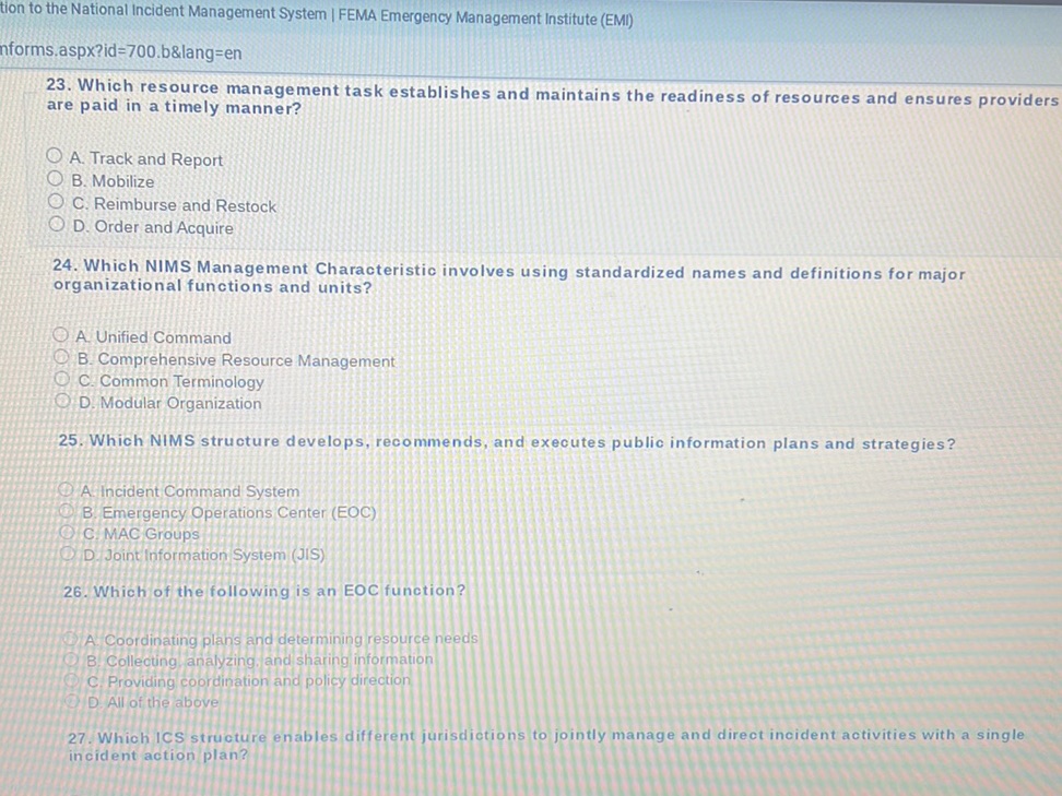 23. Which resource management task | StudyX