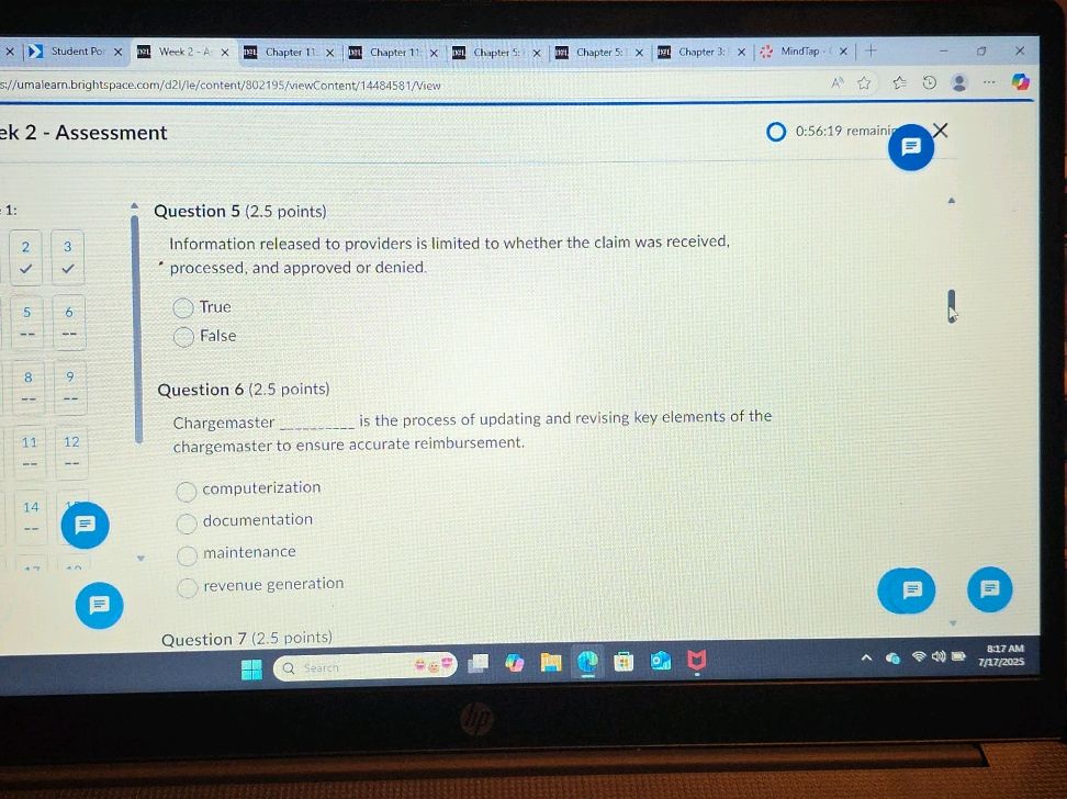 Question 5 (2.5 points) Information released | StudyX