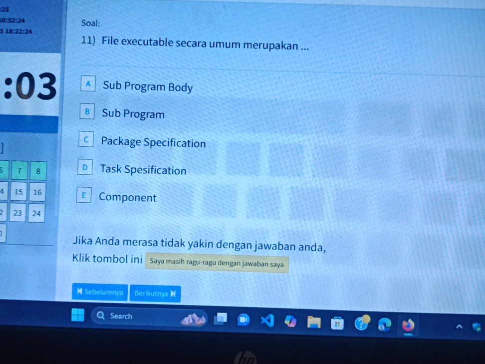 11) File executable secara umum merupakan | StudyX