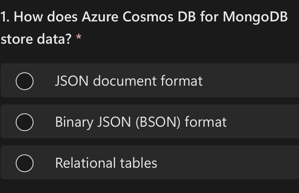 1. How does Azure Cosmos DB for MongoDB | StudyX