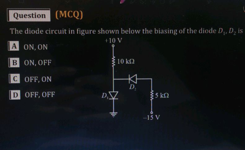 The diode circuit in figure shown below the | StudyX