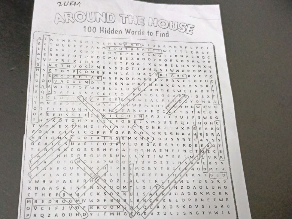 AROUND THE HOUSE 100 Hidden Words to Find | StudyX