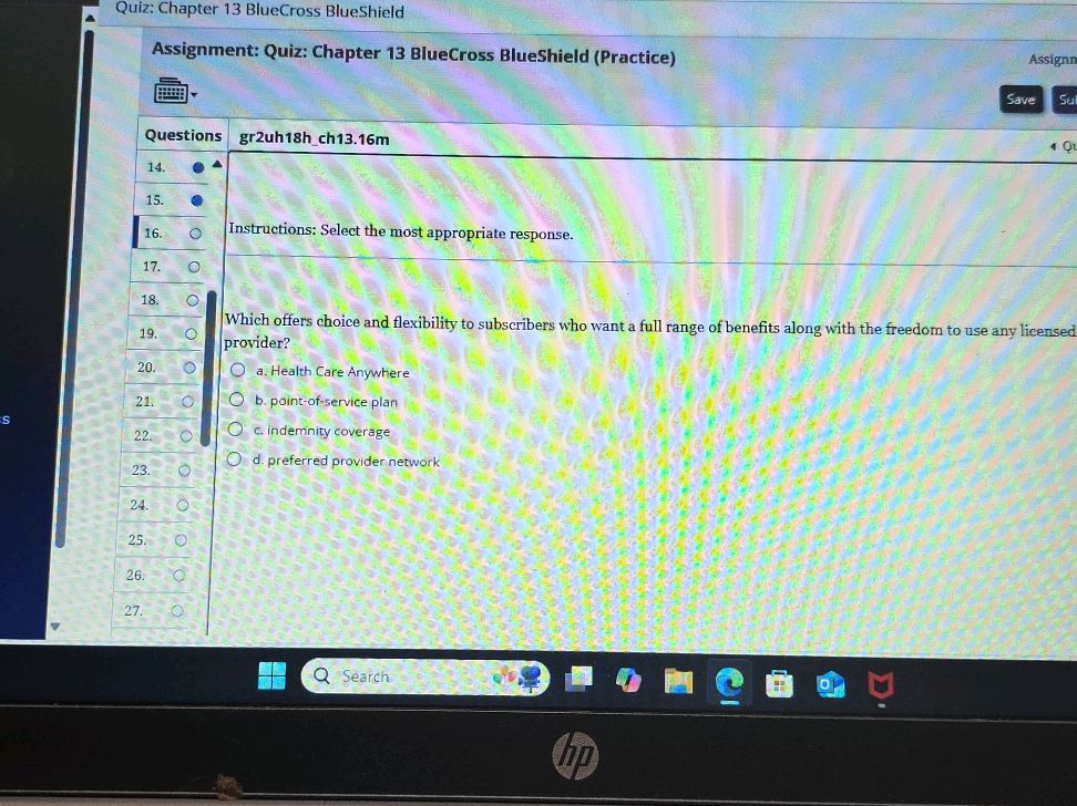 Instructions: Select the most appropriate | StudyX
