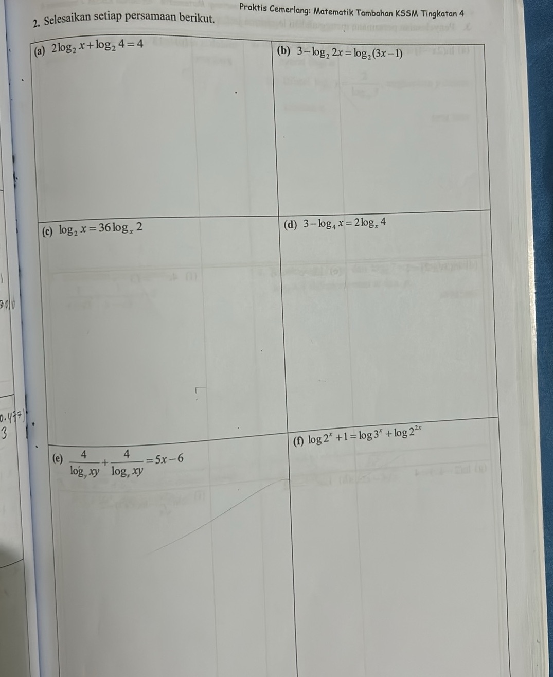 2. Selesaikan setiap persamaan berikut. (a) | StudyX