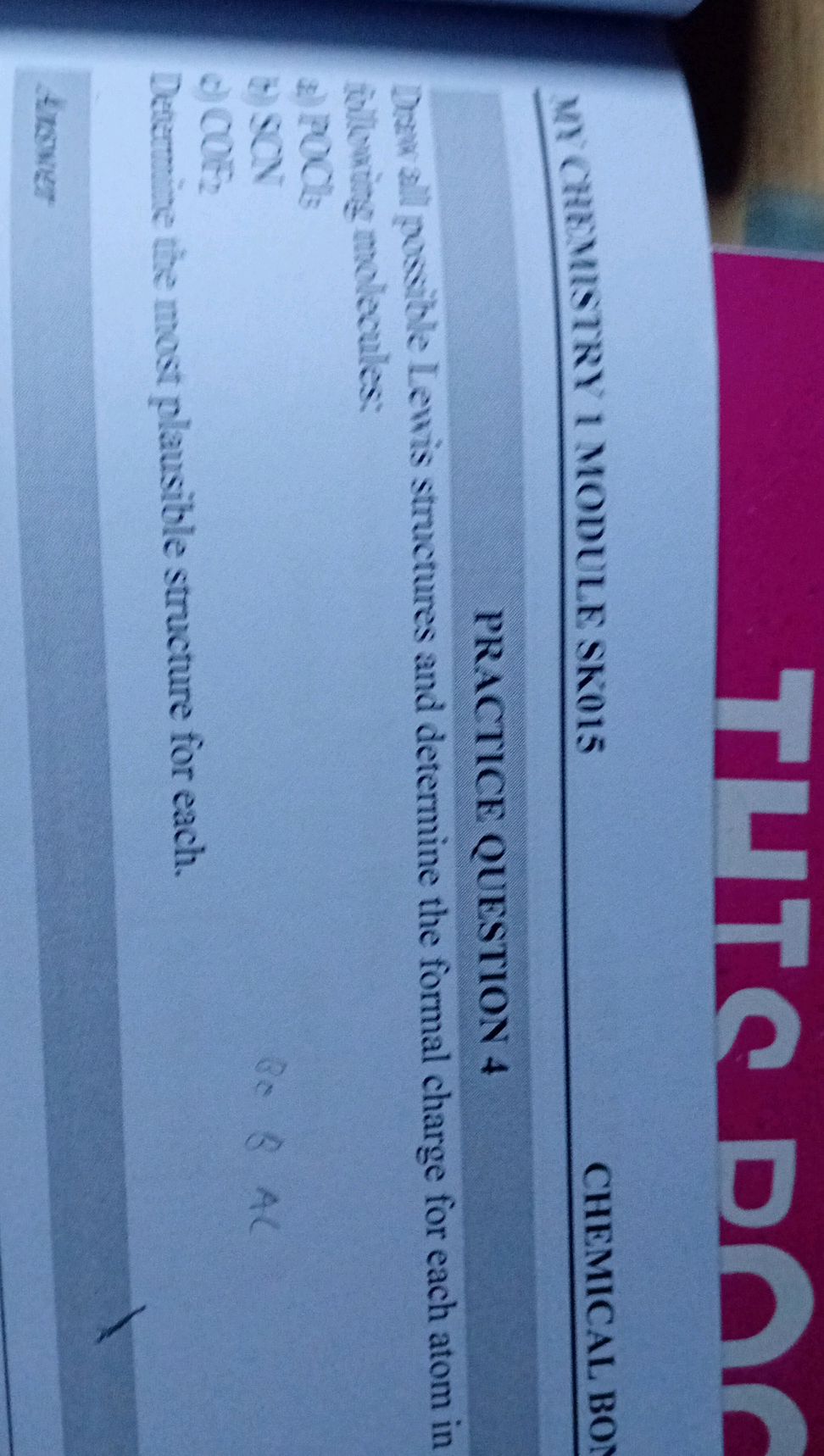 Draw all possible Lewis structures and | StudyX