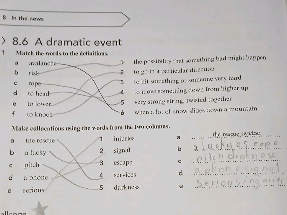 1 Match the words to the definitions. a | StudyX