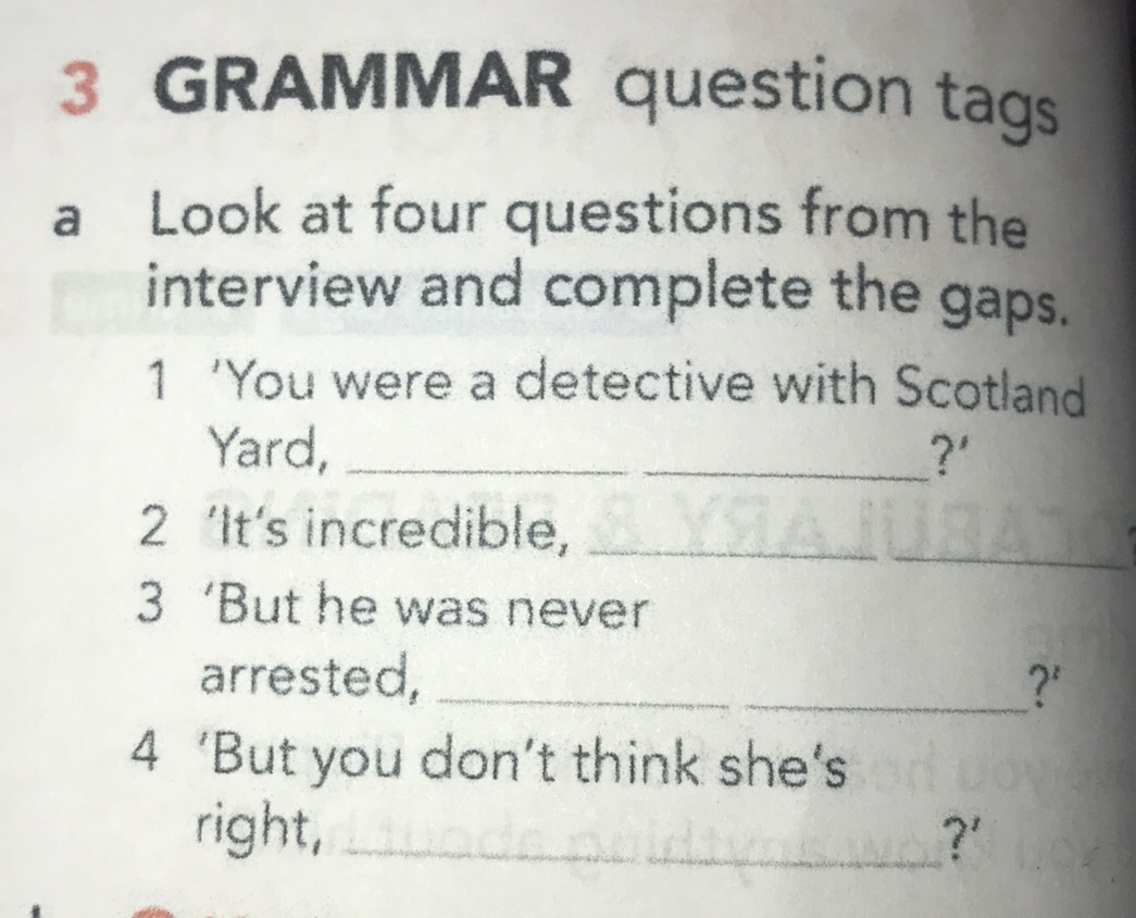 Look at four questions from the interview