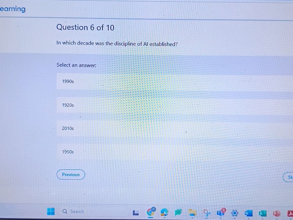 Question 6 of 10 In which decade was the | StudyX