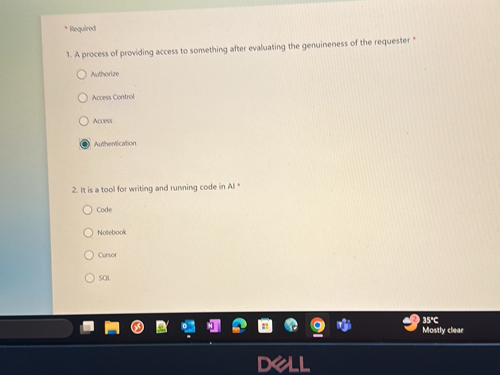 A process of providing access to something