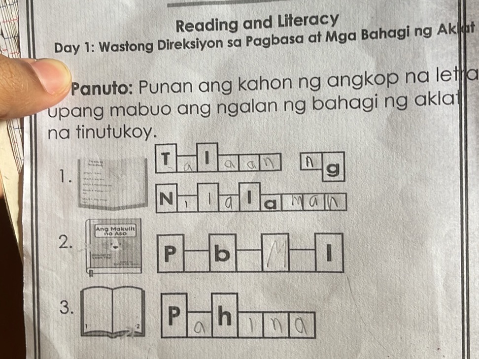 Panuto: Punan ang kahon ng angkop na letra | StudyX