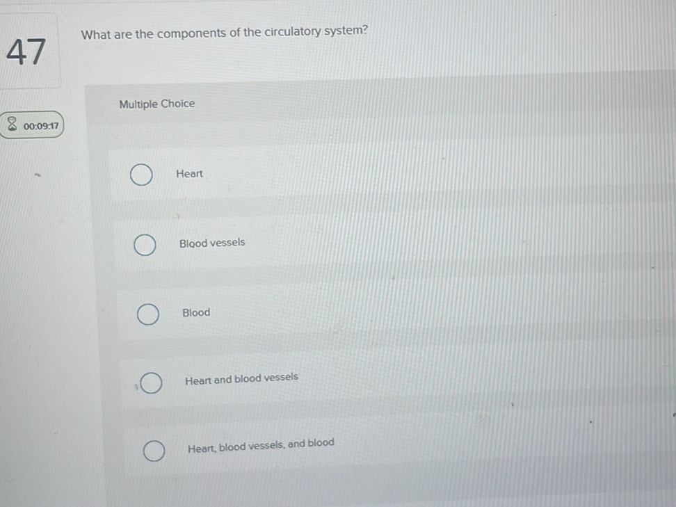 What are the components of the circulatory | StudyX