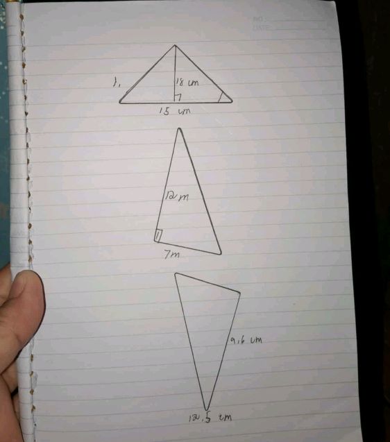 1, Diagrams of triangles with side lengths | StudyX