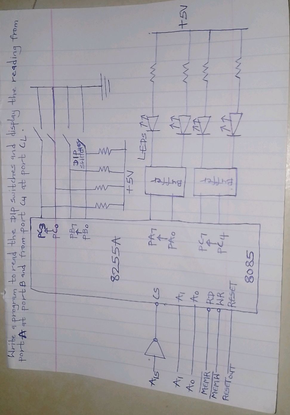 Write a program to read the DIP switches and