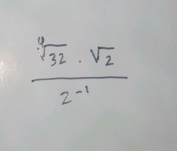 Simplify the expression: (fourth root of 32)