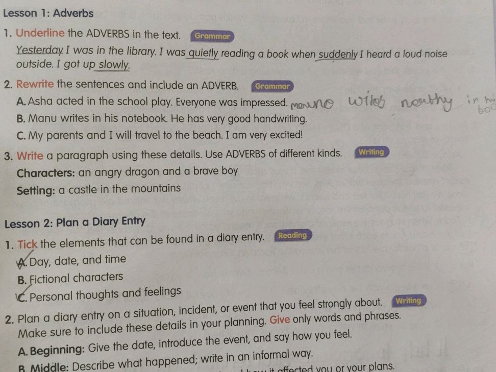 Lesson 1: Adverbs 1. Underline the ADVERBS | StudyX