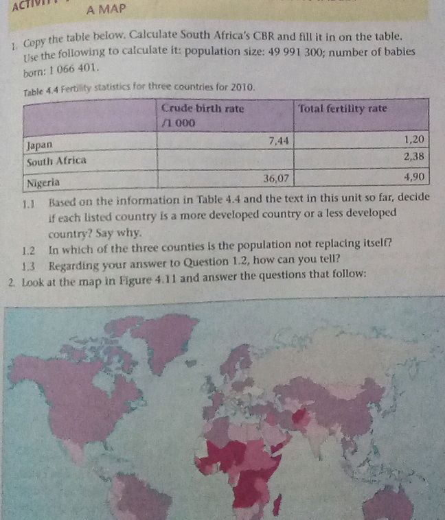 1. Copy the table below. Calculate South | StudyX