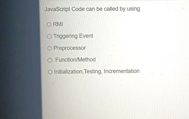 JavaScript Code can be called by using RMI | StudyX