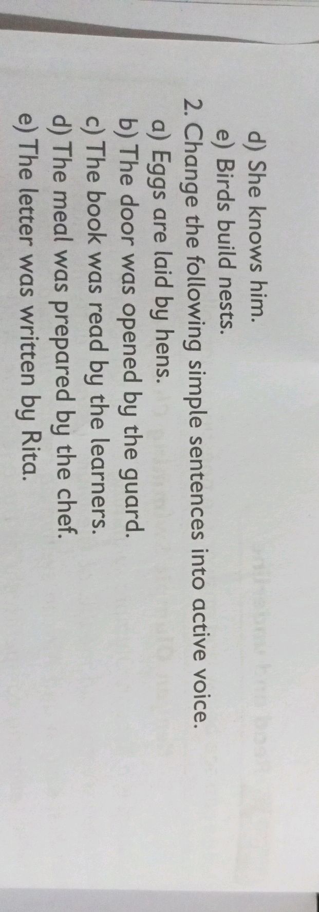 2. Change the following simple sentences | StudyX