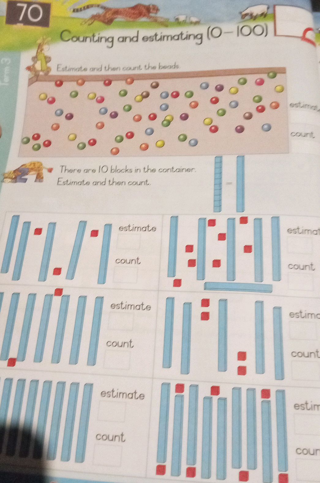 Estimate and then count the beads. There | StudyX