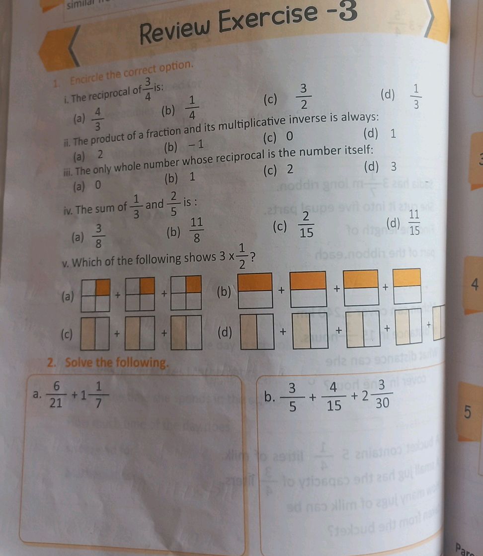 1. Encircle the correct option. i. The | StudyX