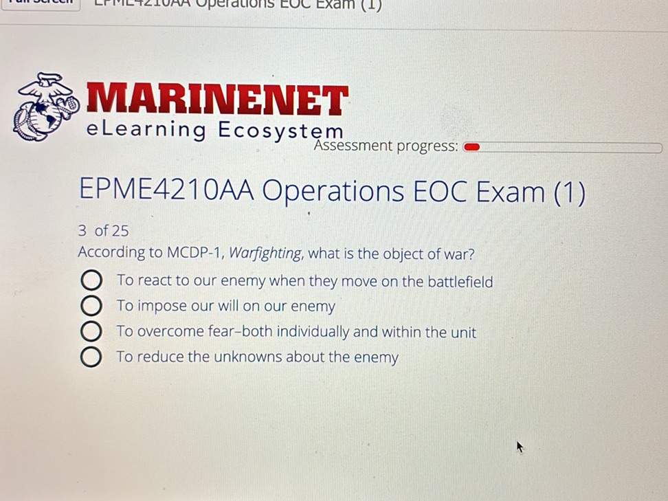 According to MCDP-1, Warfighting, what is | StudyX